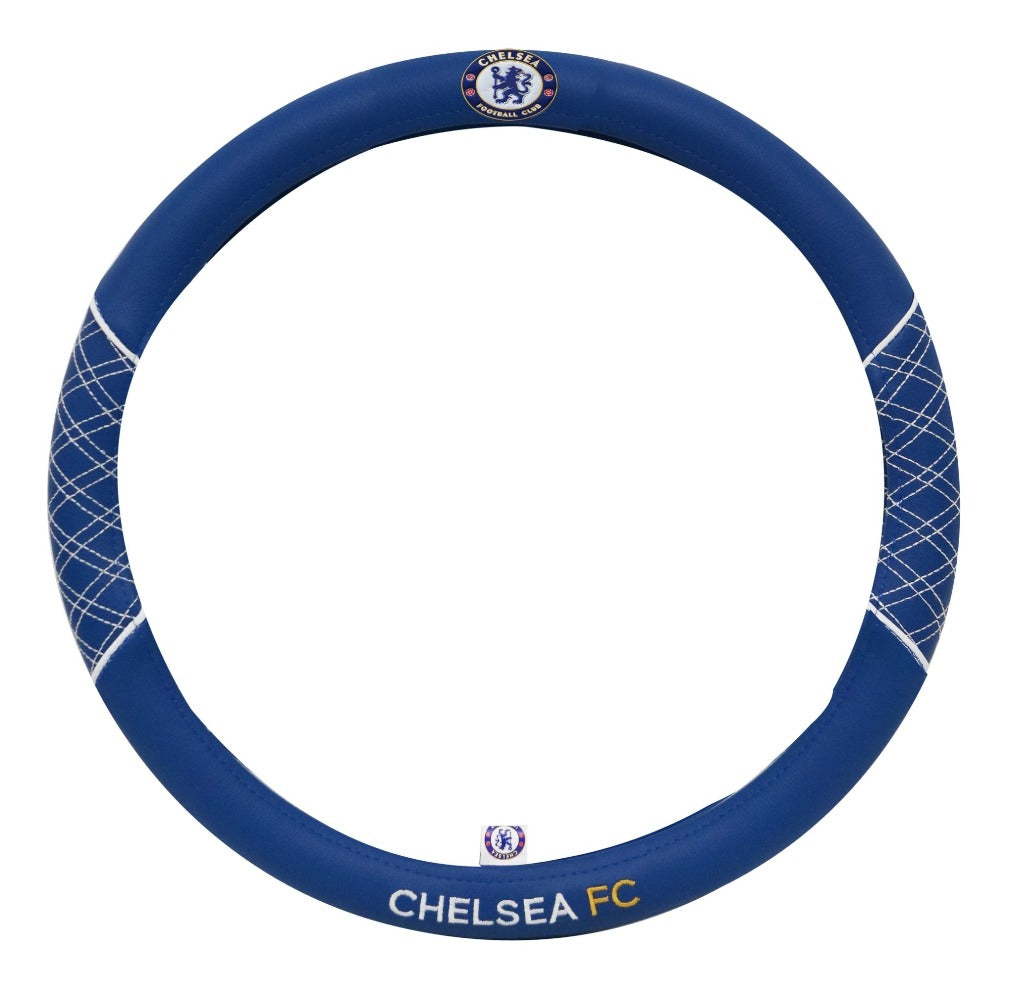 Official Chelsea FC steering wheel cover leather limited edition blue ...